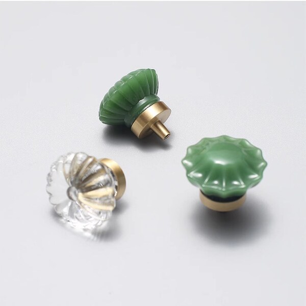 Green Glass Door Knobs - Etsy