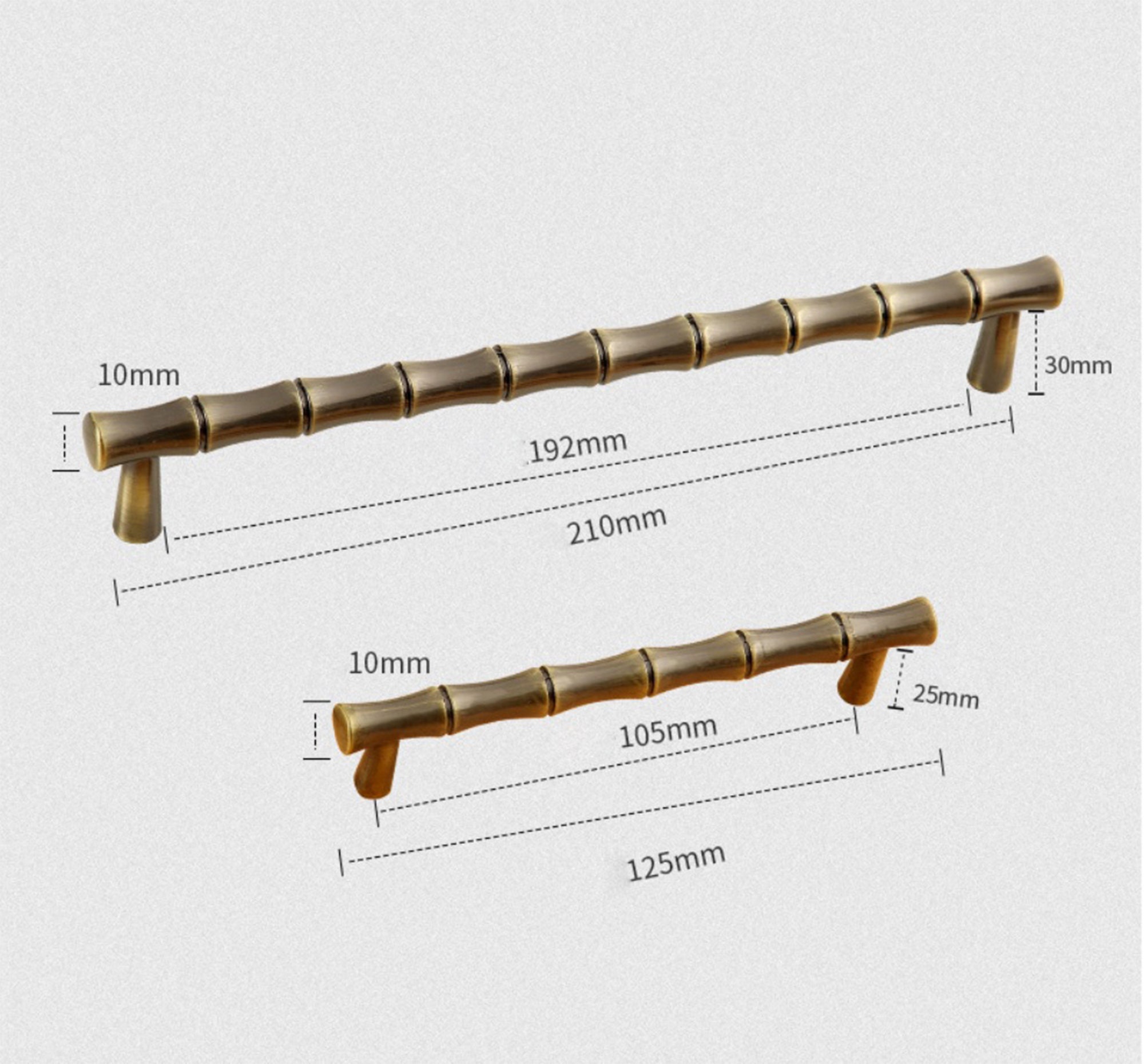 4.13 7.56 Antique Bronze Bamboo Cabinet Pulls | Etsy