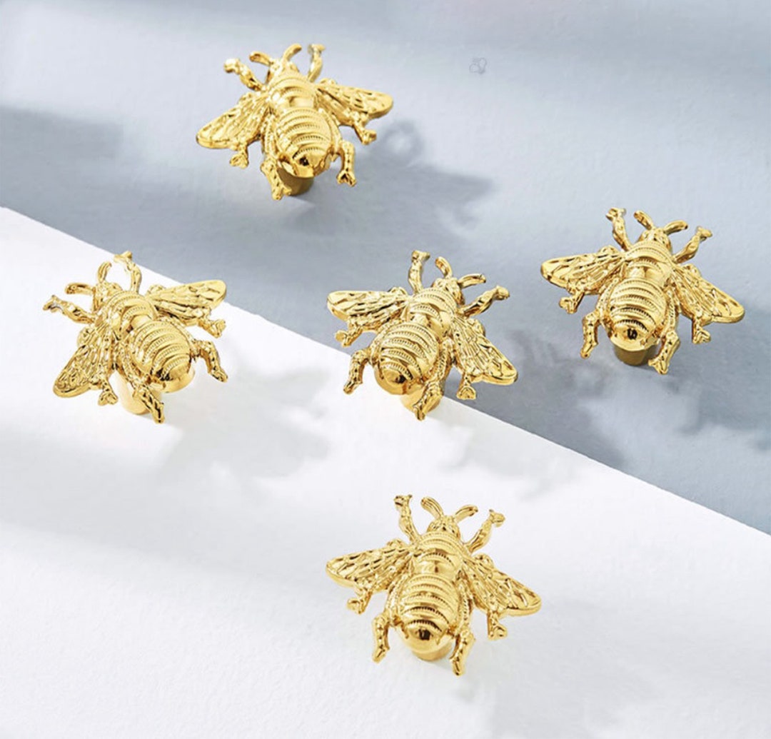 Light Luxury Solid Brass Bee Drawer Knobs Drawer Pulls Cabinet Knobs ...