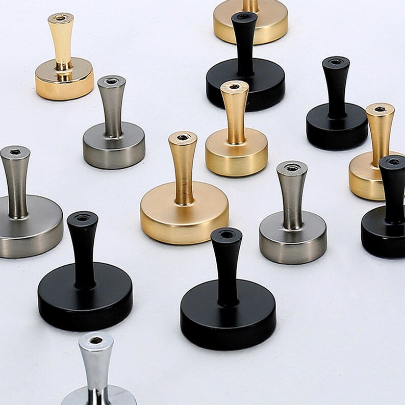 Black Leather Cabinet Knobs /gold Black Drawer Knobs / Black - Etsy