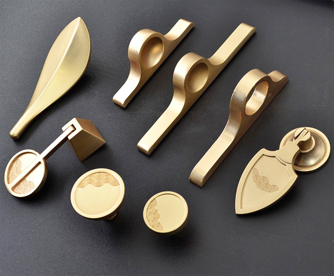 Modern Simple Gold Kitchen Drawer Knobs Pulls Cupboard Cabinet - Etsy
