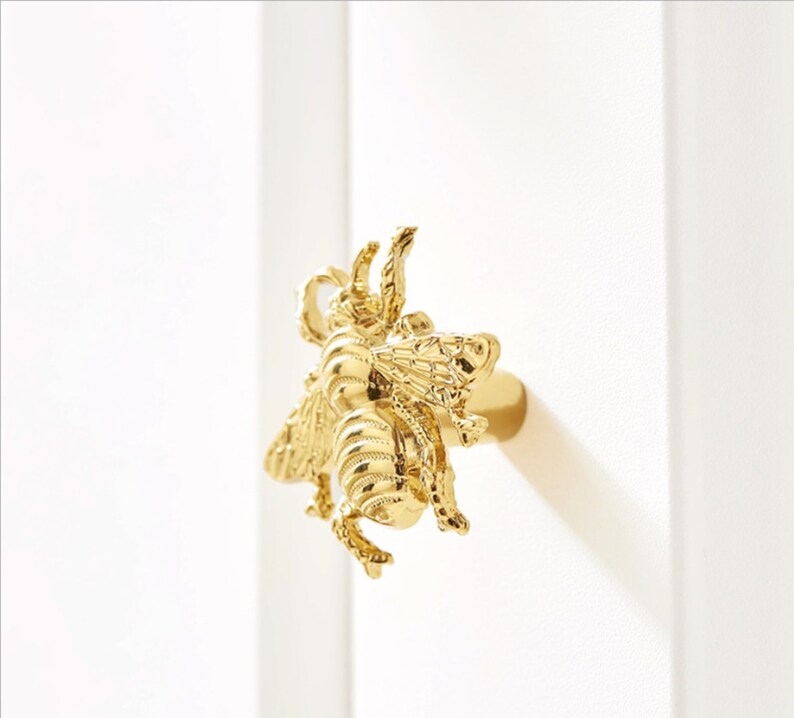 Light Luxury Solid Brass Bee Drawer Knobs Drawer Pulls Cabinet | Etsy