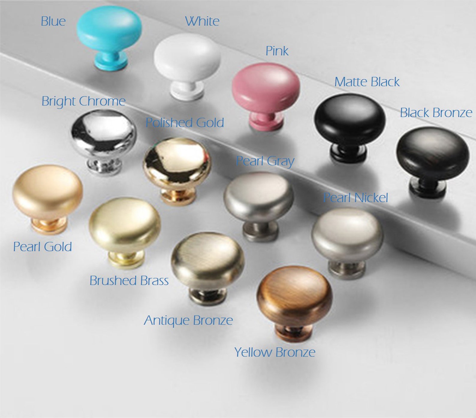 Colorful Metal Round Drawer Knobs Pulls Cabinet Pulls and Knob - Etsy