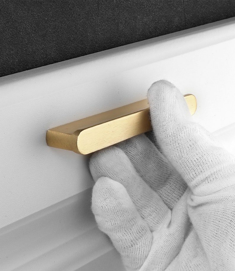 Long Gold Black Cabinet Pulls Handles Modern Drawer Handles - Etsy