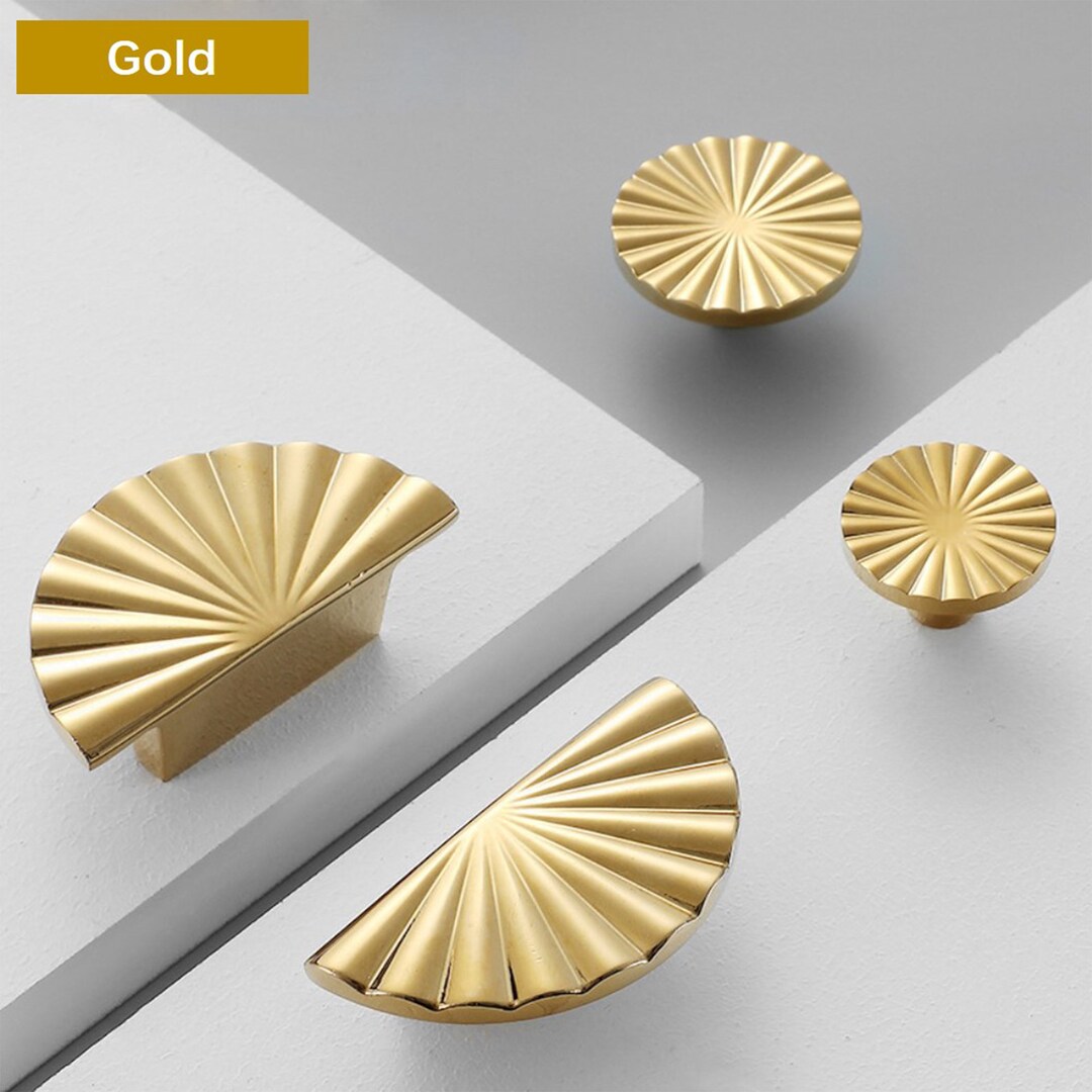 Solid Brass Leaf Drawer Pull/pure Copper Leaf Knob /gold Leaf Cabinet ...