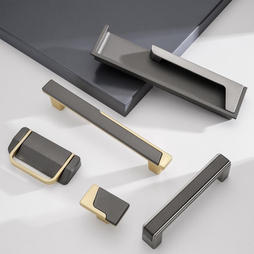 3.755 10 Gold Gray Long Drawer Handles Cabinet - Etsy