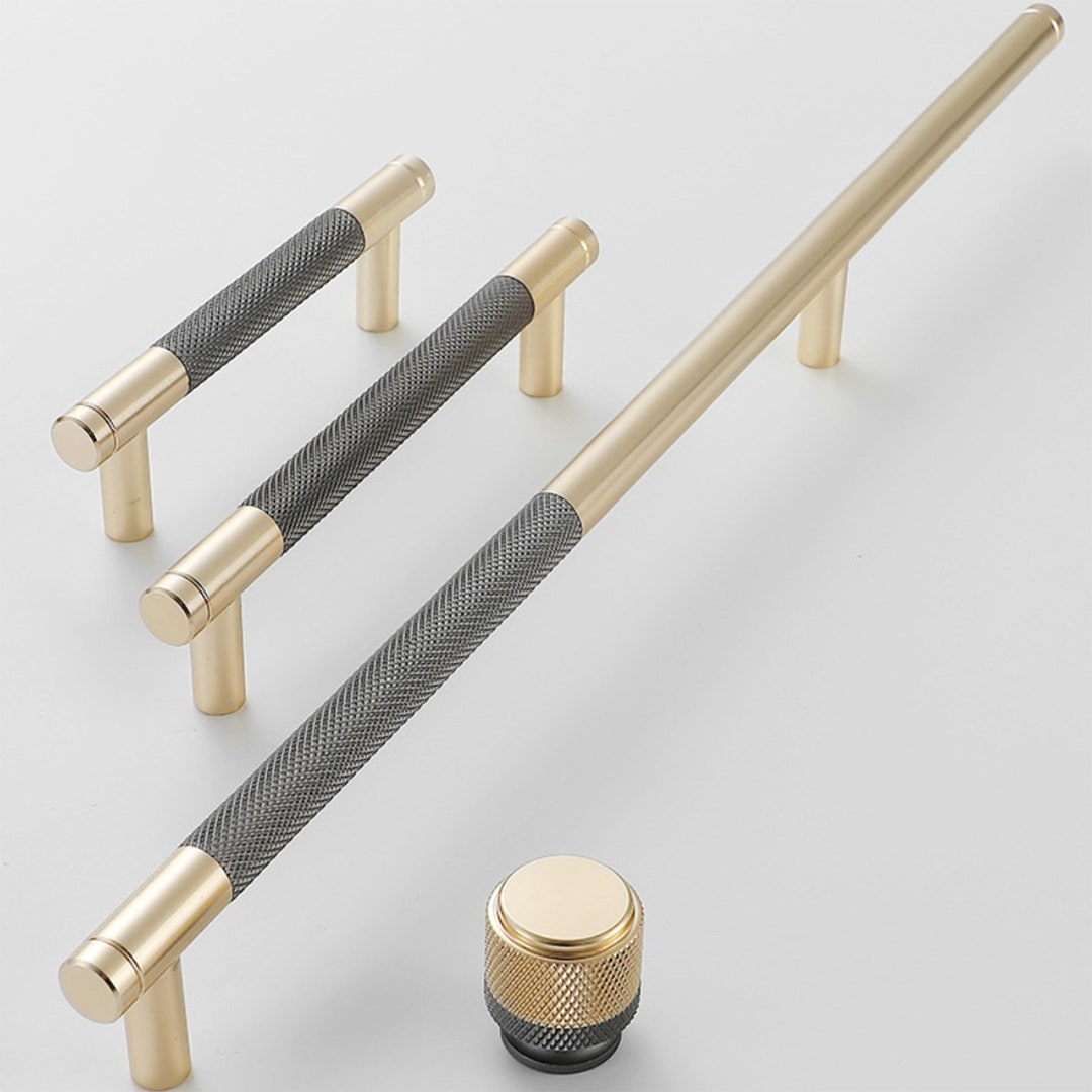 3.755" 10" Gold Gray Long Drawer Handles Cabinet Handles Knobs Modern ...