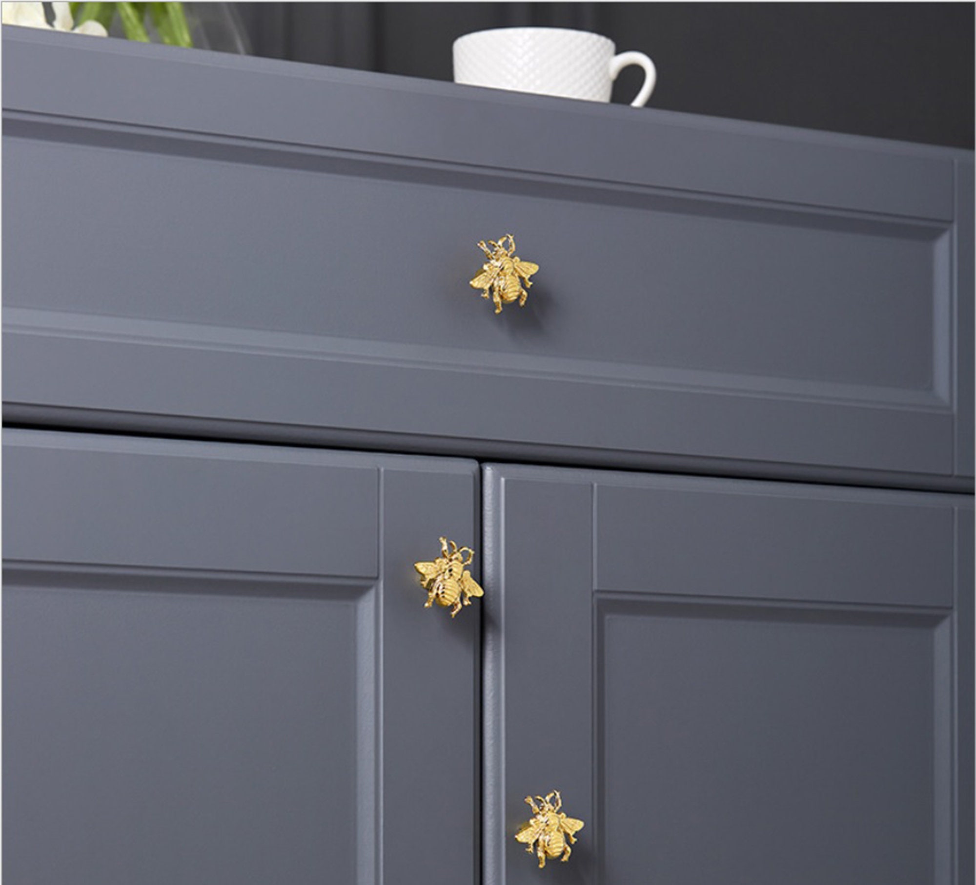 Light Luxury Solid Brass Bee Drawer Knobs Drawer Pulls Cabinet | Etsy