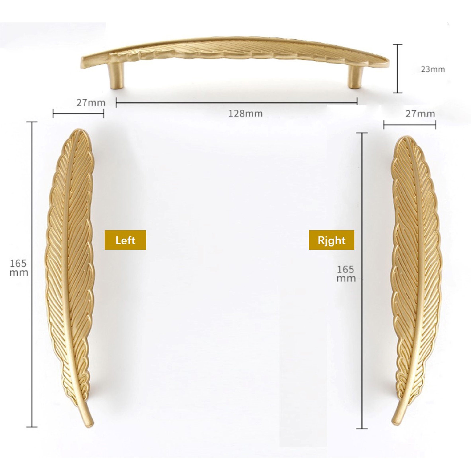 Solid Brass Leaf Drawer Pulls/pure Copper Leaf Knob /gold Leaf | Etsy UK