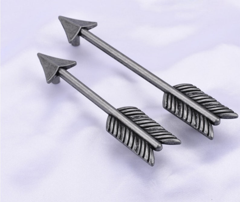 3.78 5 Black Gold Iron Arrow Handles Pulls Cabinet - Etsy