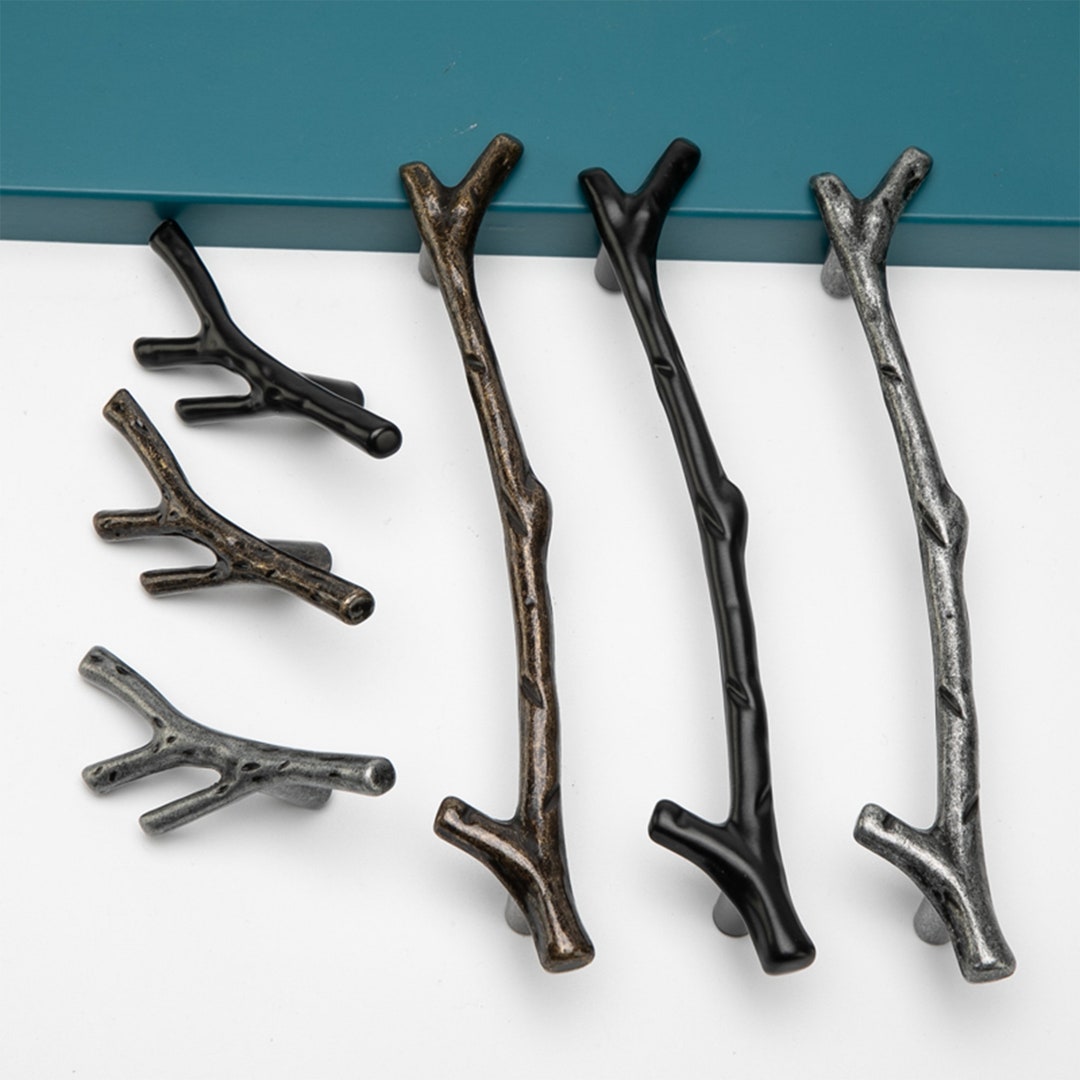 3.75" 5" Tree Branch Ambry Cupboard Closet Modern Cabinet Pulls Handles ...