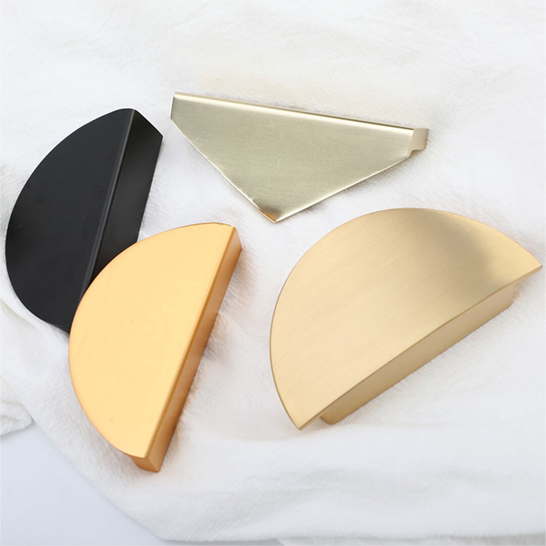 2.5 New Chinese Style Copper Black Triangle Semicircle Cabinet Door ...