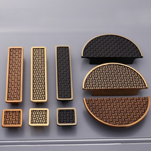 2.5 3.75 Semi-round Bronze Cabinet Handle Pulls | Etsy