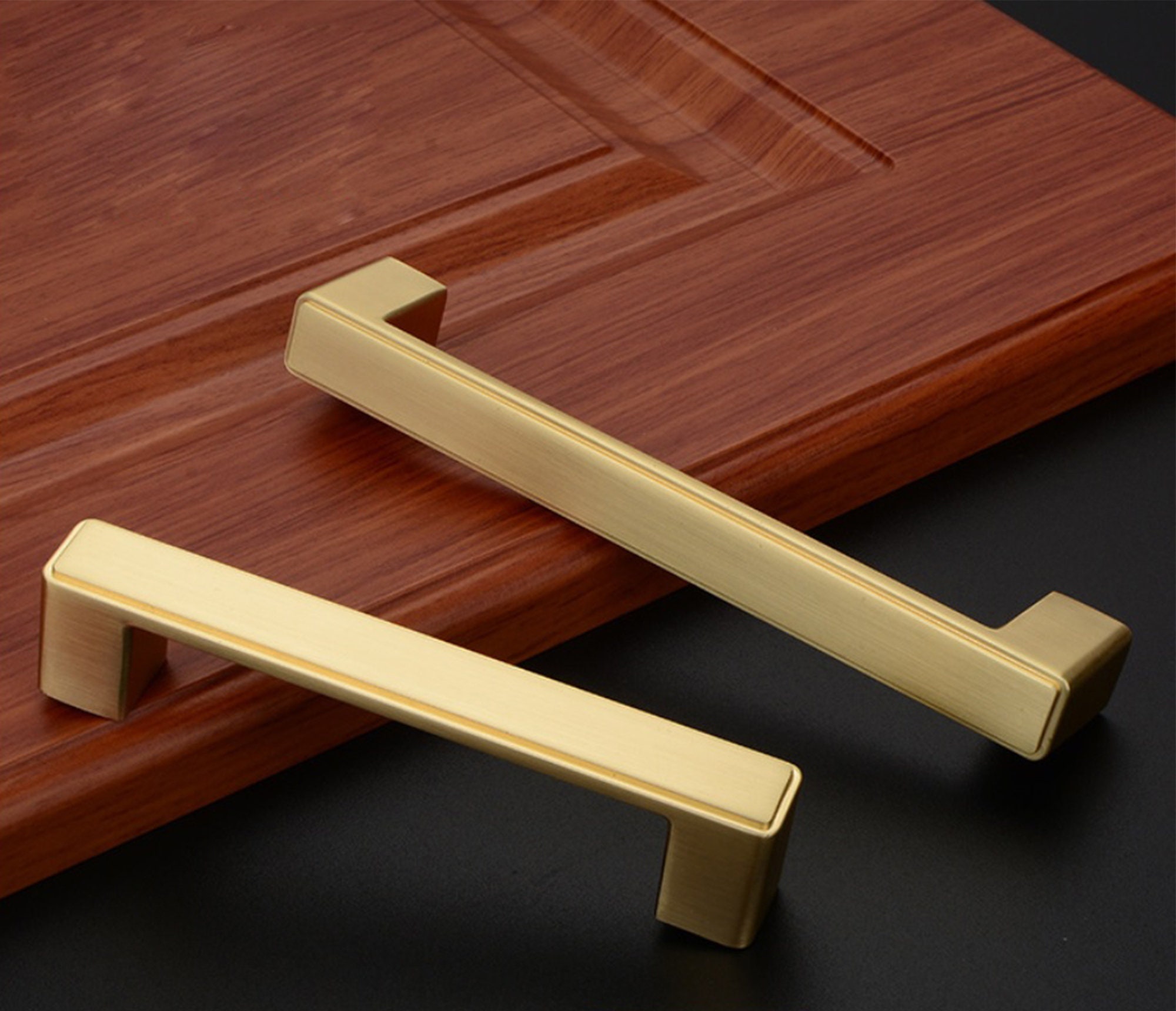 1.25 3.75 5 Brushed Gold Long Drawer Handles - Etsy
