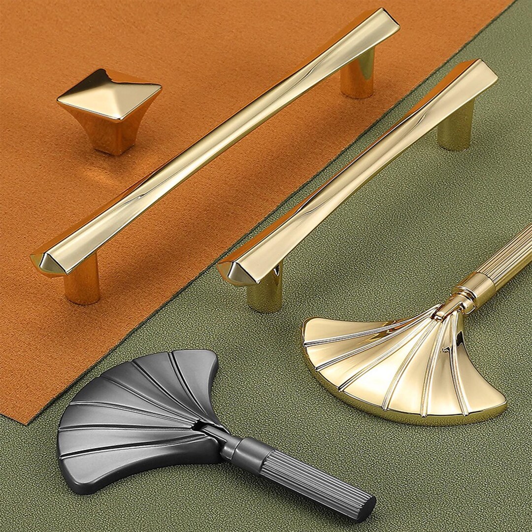 3.75" 5" 7.56" Double Color Modern Cabinet Pulls Handles Gold Black ...