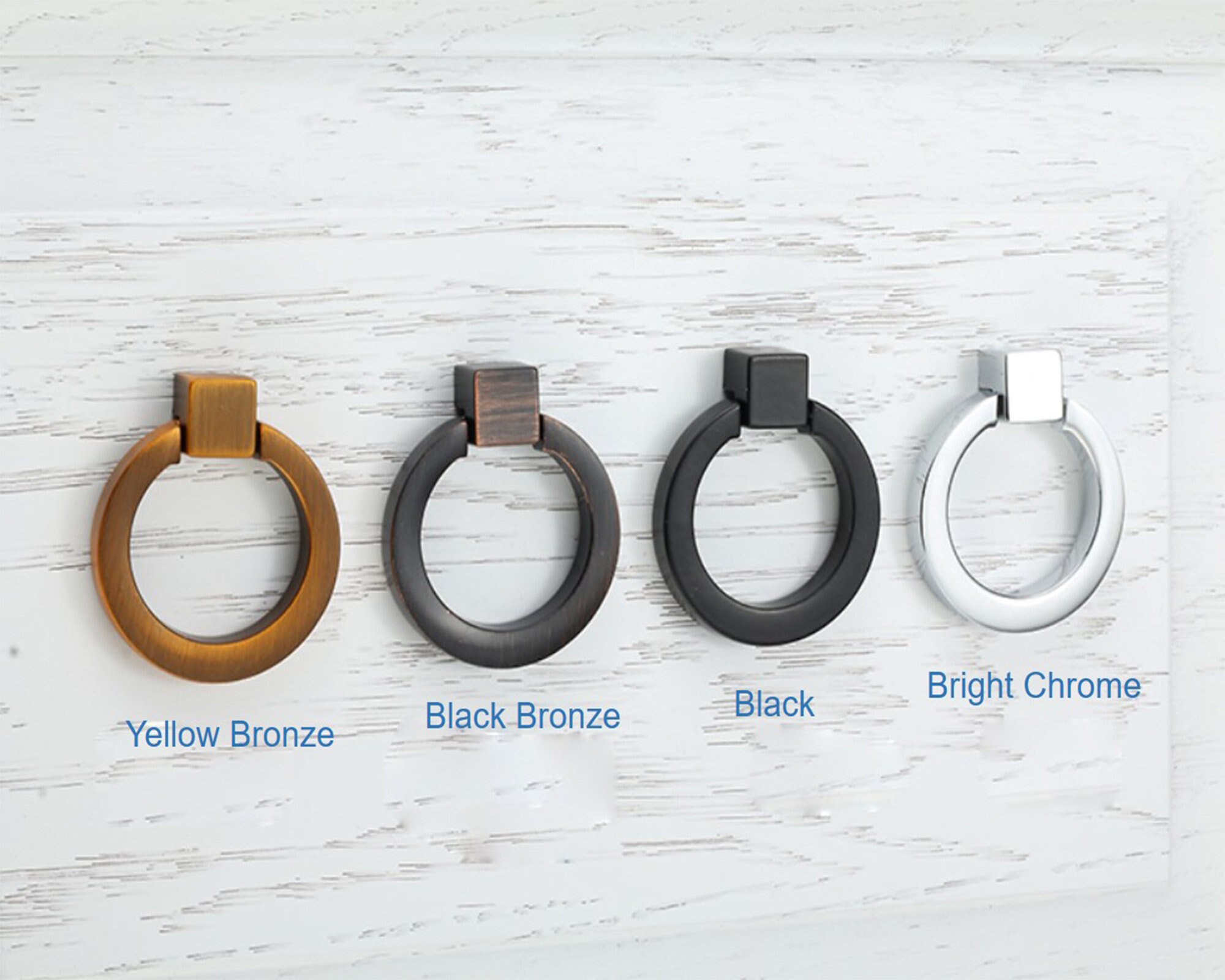 1.57black Bronze Chrome Drop Ring Pull Cabinet Pulls - Etsy