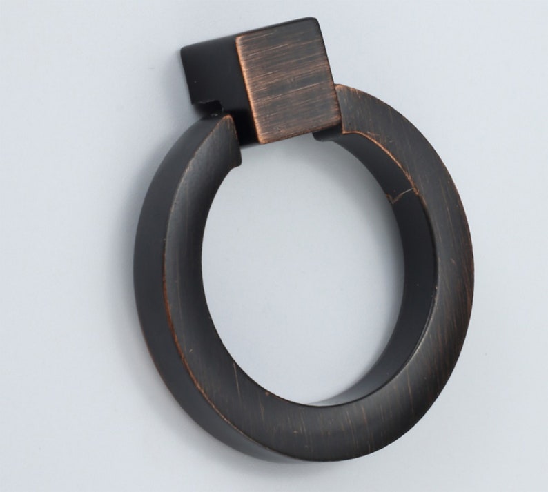 1.57black Bronze Chrome Drop Ring Pull Cabinet Pulls - Etsy