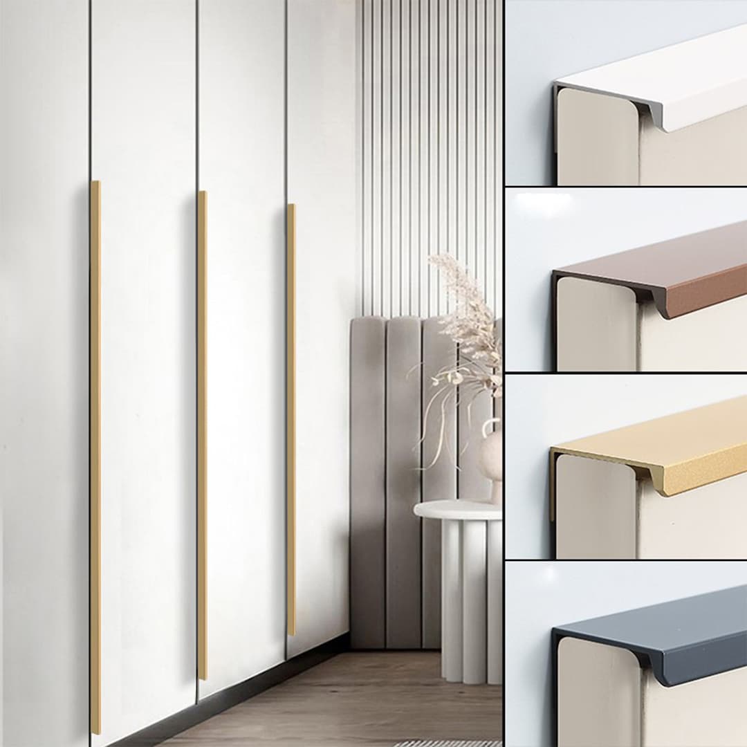 23.6" 31.5" White Extra Long Hidden Wardrobe Handles Invisiable Cabinet ...