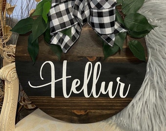 Hellur Door Hanger Hellur Sign/ Madea Sign / Wood Door Hanger/home Gift ...