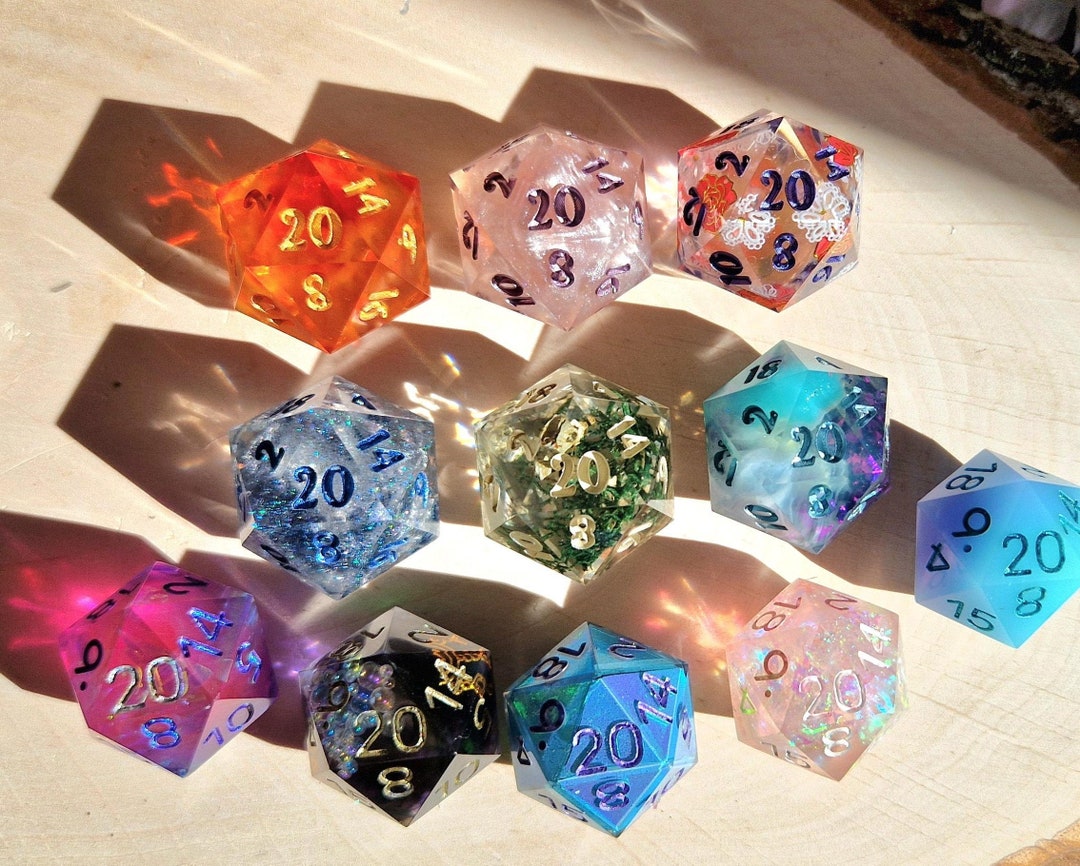 Sharp Edged SINGLE D20 | D&D TTRPG Dungeons and Dragons - Etsy