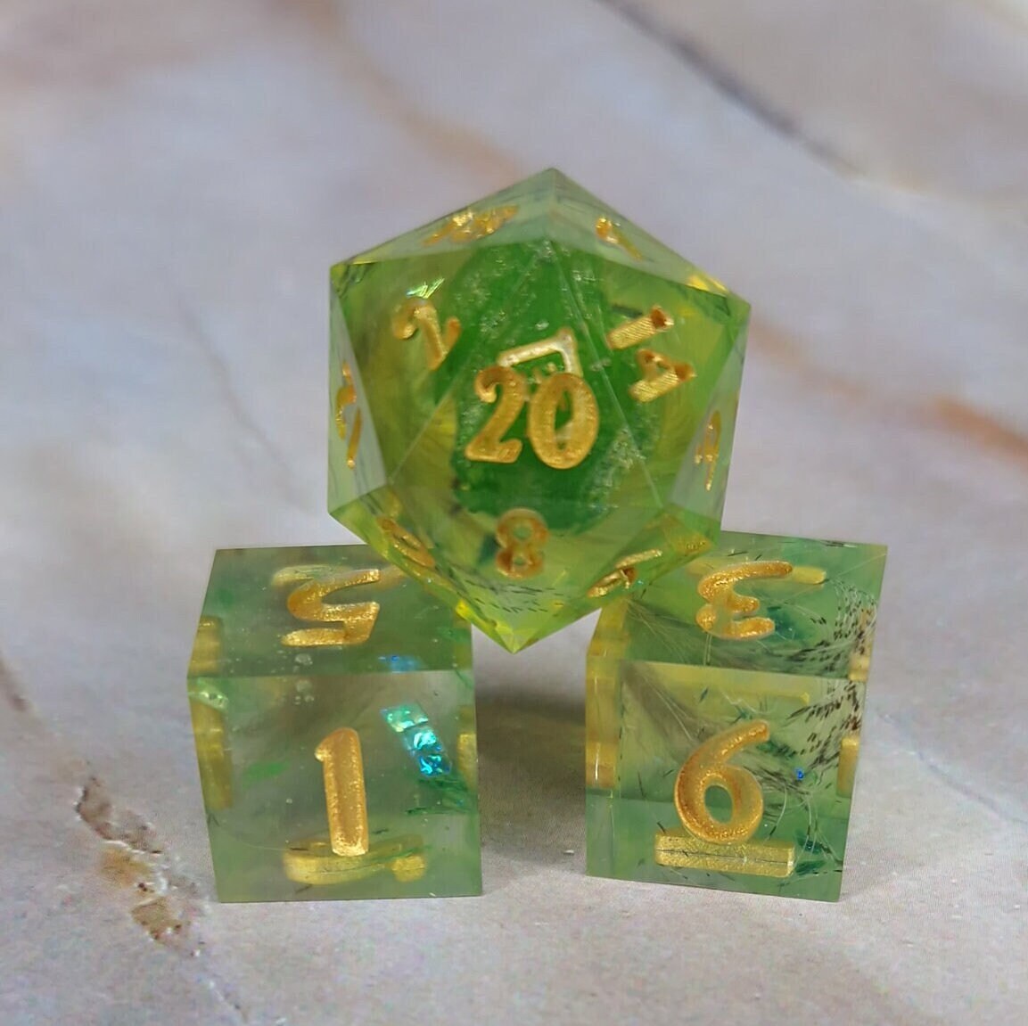 Bard Sharp Edged Dice Set TTRPG FFXIV Job Stone FF14 - Etsy