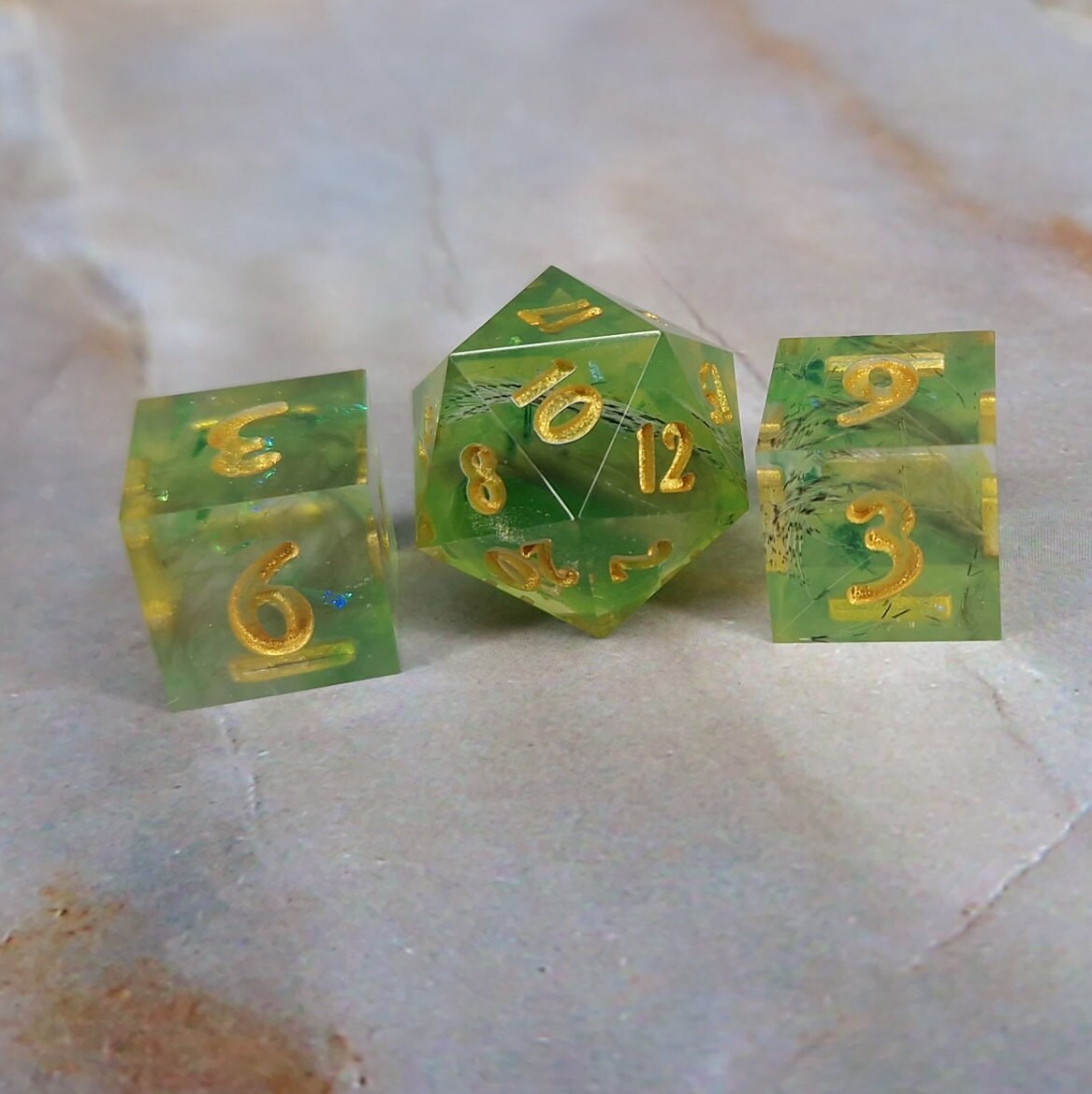 Bard Sharp Edged Dice Set TTRPG FFXIV Job Stone FF14 - Etsy