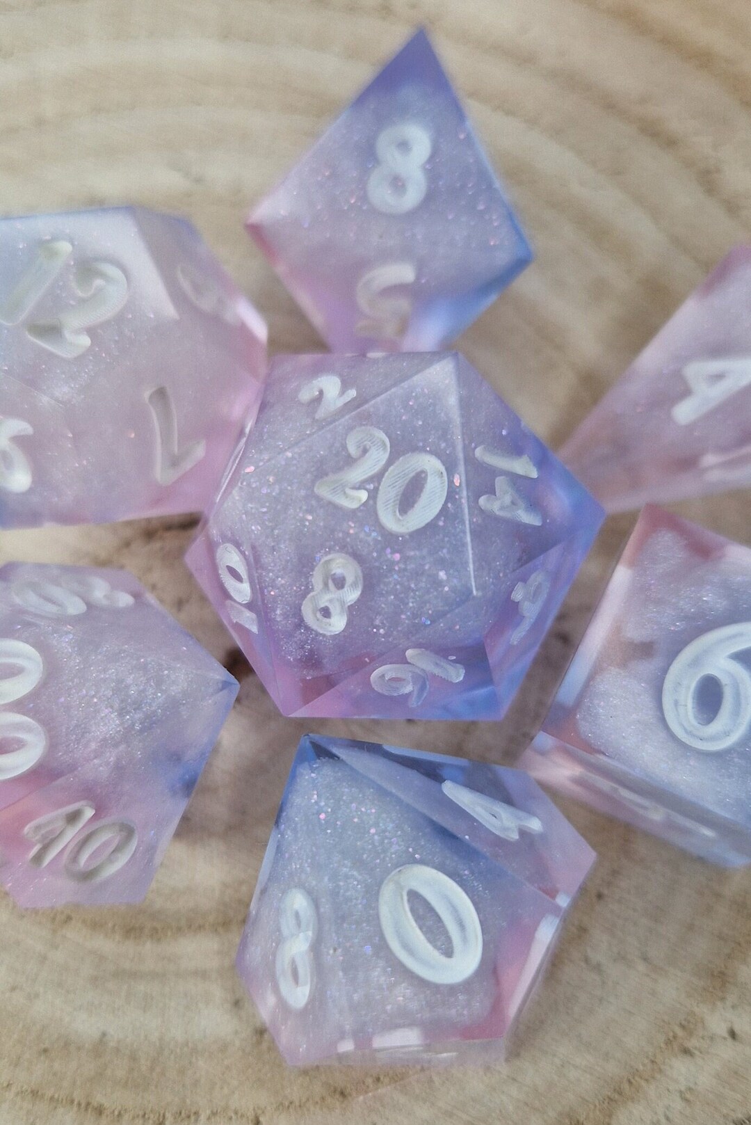 Sharp Edged Dice Set Sweet Pastel Dreams D&D TTRPG Dungeons and Dragons ...