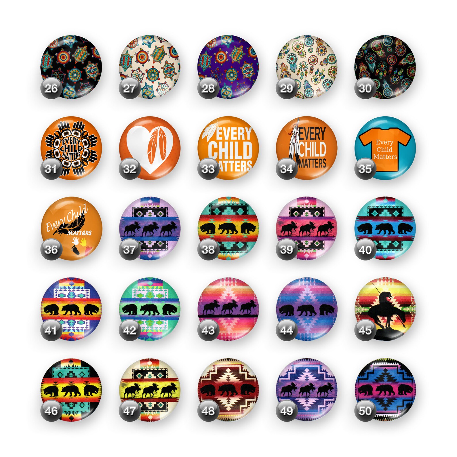 1 Inch Epoxy Native American & Indigenous Cabochon Cabs - Etsy Canada