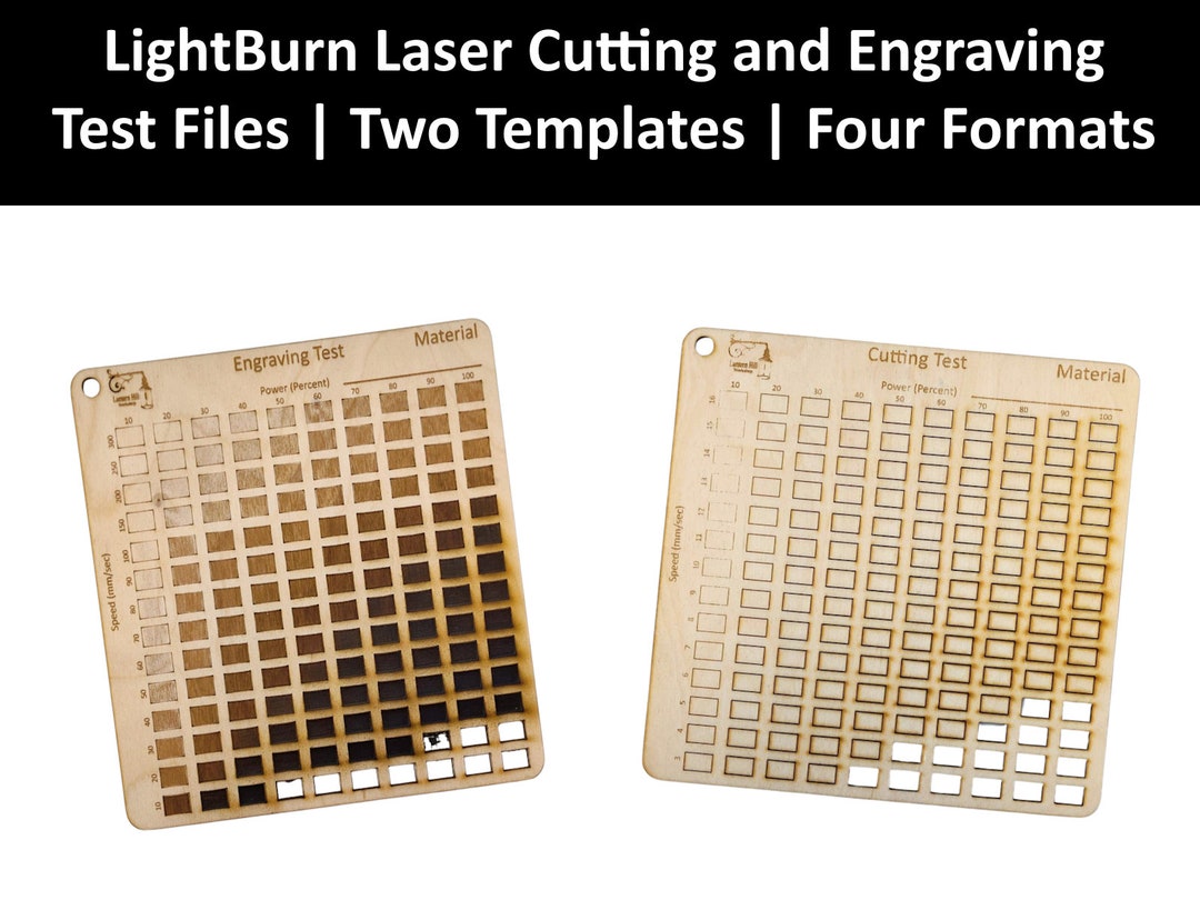 Lightburn Engraving Cutting Laser Test File | SVG | PDF | LBRN2 | DXF ...
