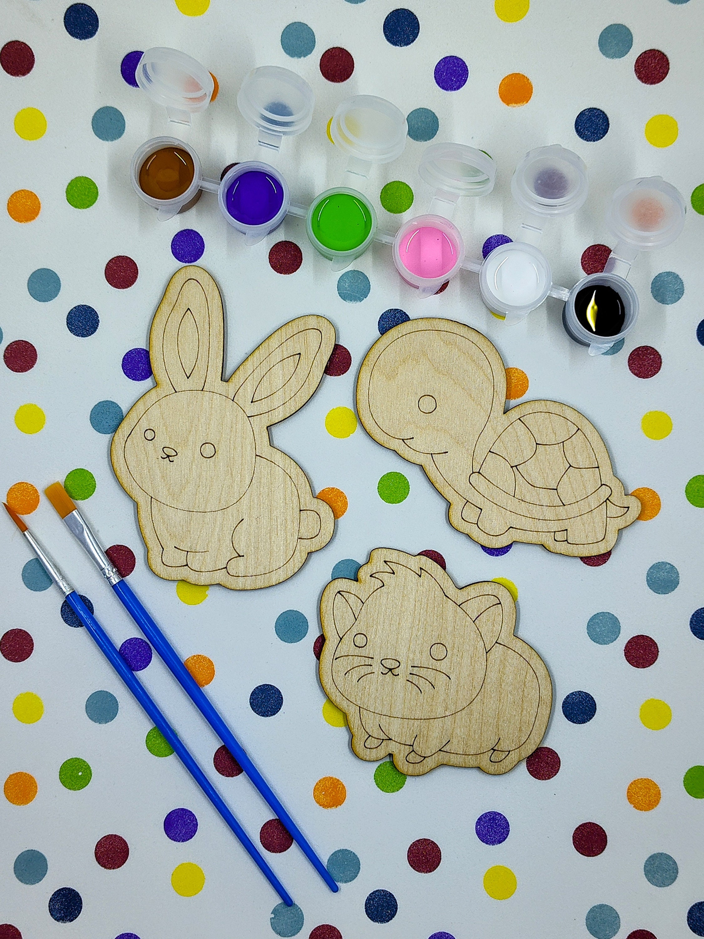 DIY Kids Pet Painting Kit, DIY Cute Animal Paint Kit - Etsy