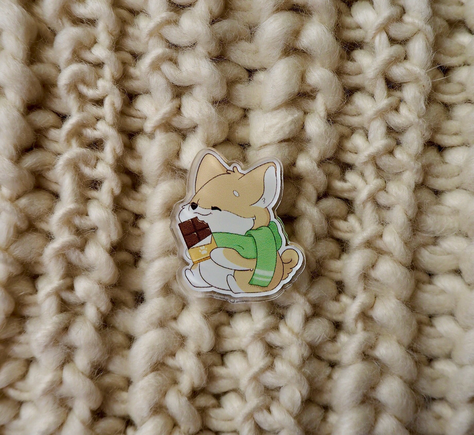 Cute Acrylic Dog Pin Dog Pin Animal Pin Corgi Pin - Etsy