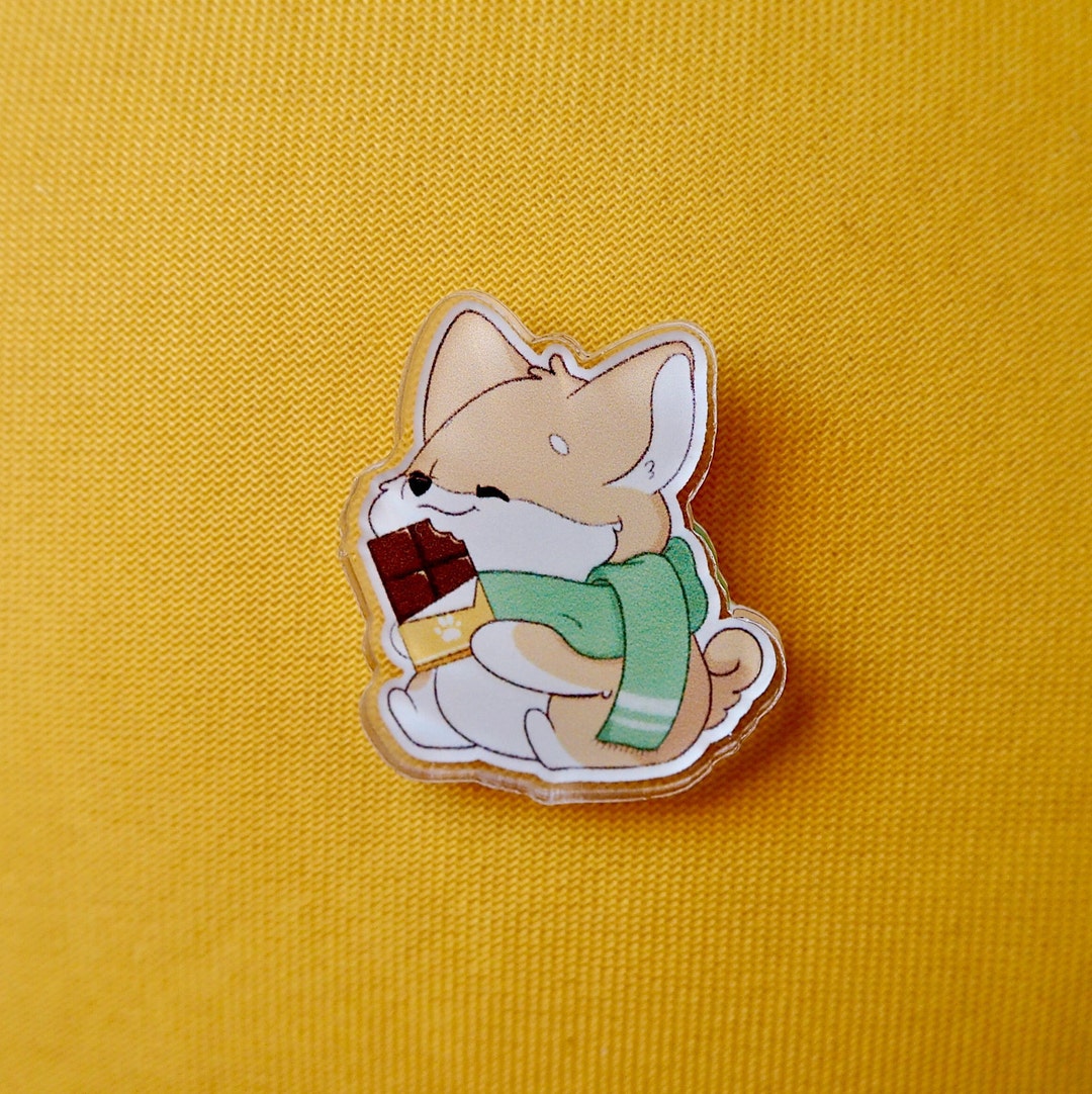 Cute Acrylic Dog Pin Dog Pin Animal Pin Corgi Pin - Etsy