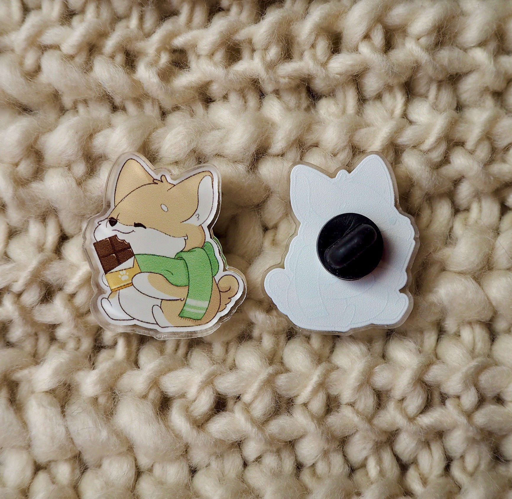 Cute Acrylic Dog Pin Dog Pin Animal Pin Corgi Pin - Etsy