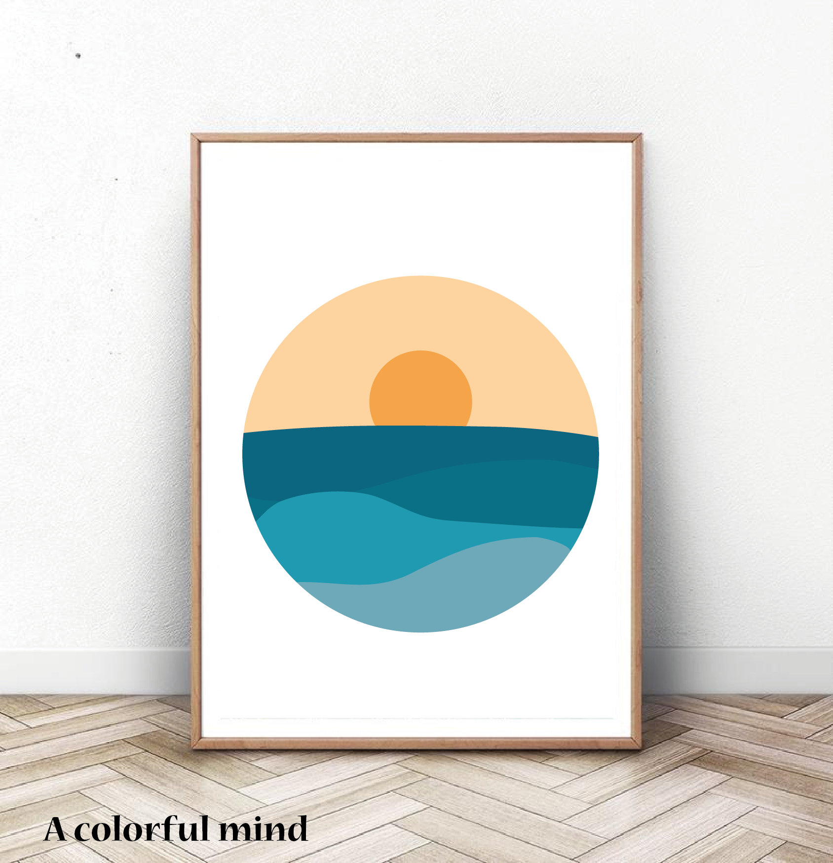 Digital Print Sun With Sea Canvas Colour - Etsy Denmark