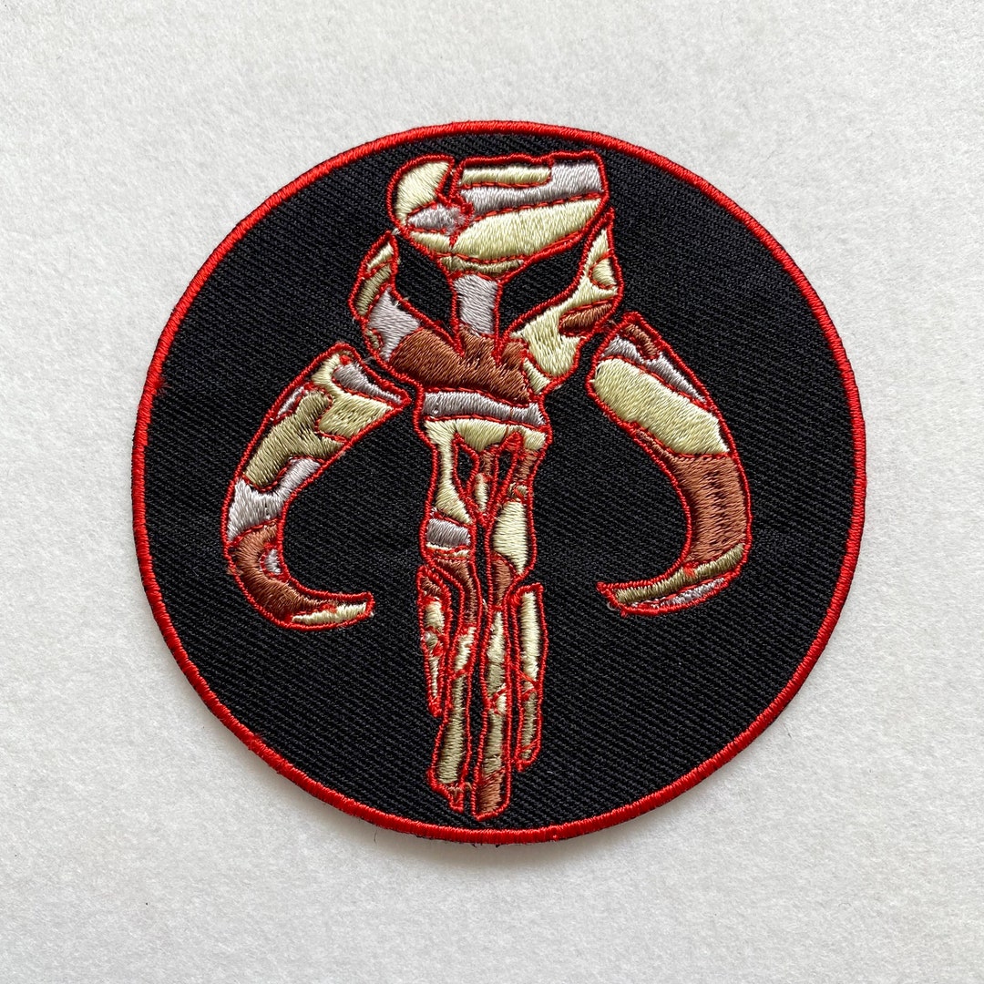 2 Pack Boba Fett Crest Star Wars Symbol Embroidered Iron on Sew Patches for Backpacks, Jackets ...