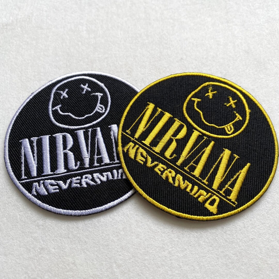 2 PACK Nirvana Nevermind Kurt Cobain Patches 90s Vintage - Etsy