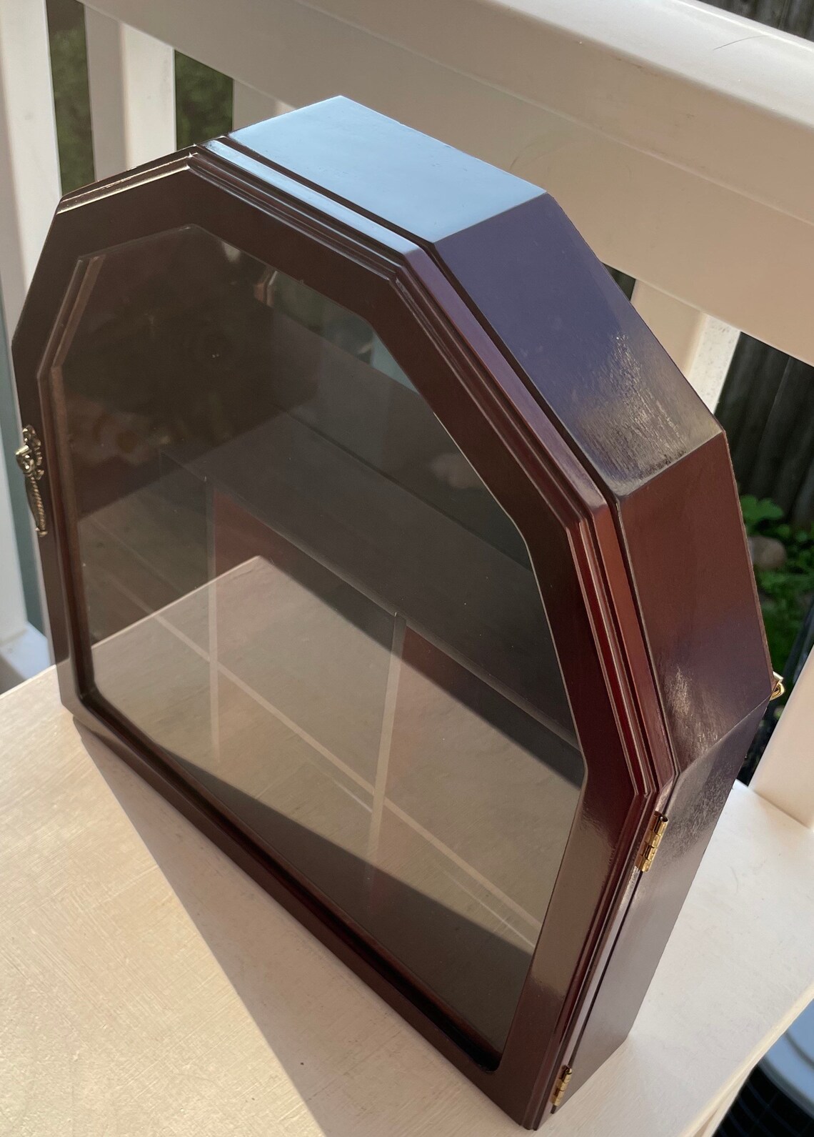 Vintage Three hands Corp wall curio mirror backing Three shelf | Etsy