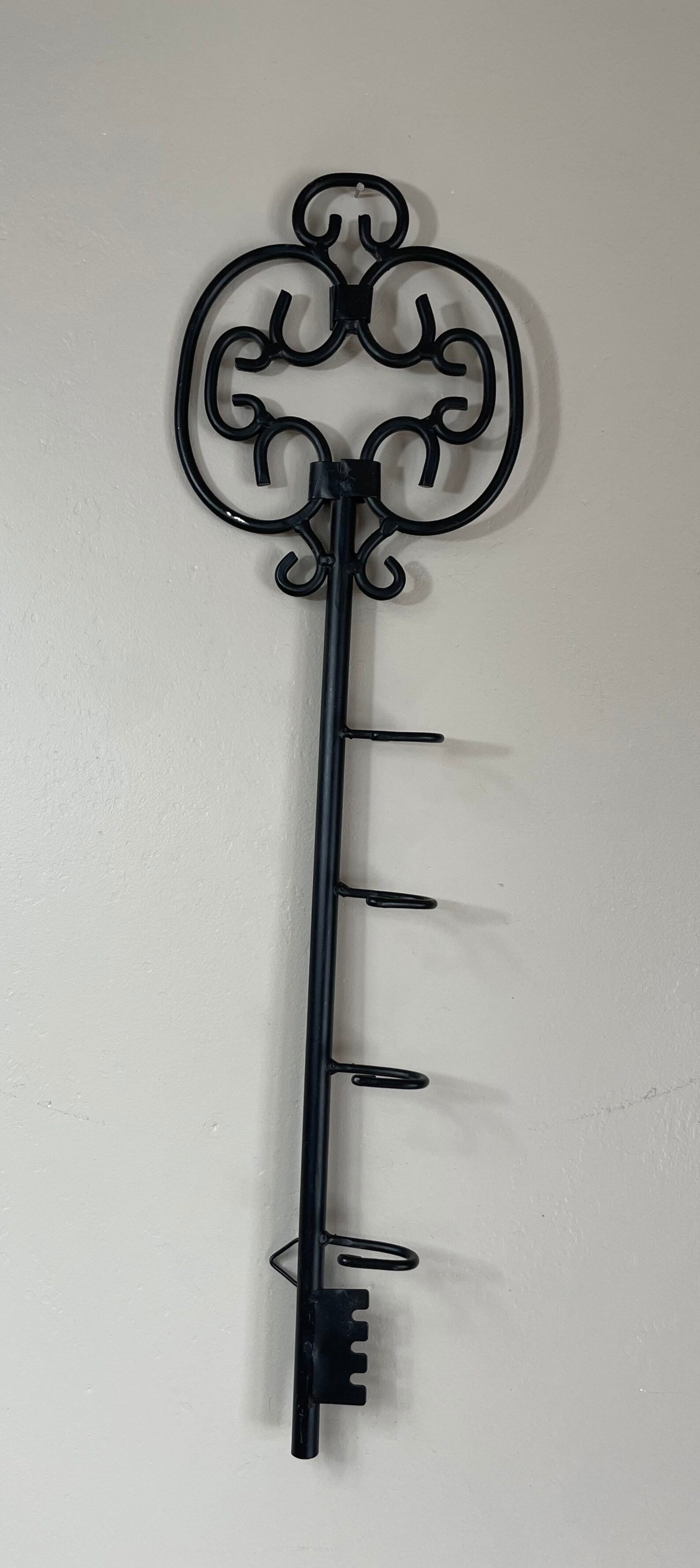 Vintage Black wrought iron metal Large Skeleton key Key | Etsy