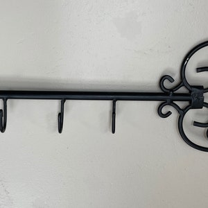 Vintage Black wrought iron metal Large Skeleton key Key | Etsy