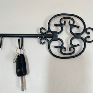 Vintage Black wrought iron metal Large Skeleton key Key | Etsy