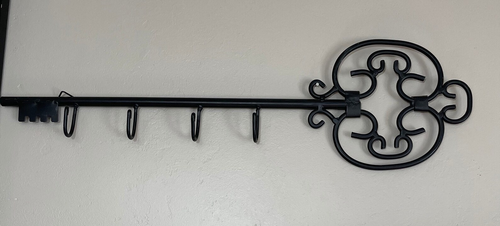 Vintage Black wrought iron metal Large Skeleton key Key | Etsy