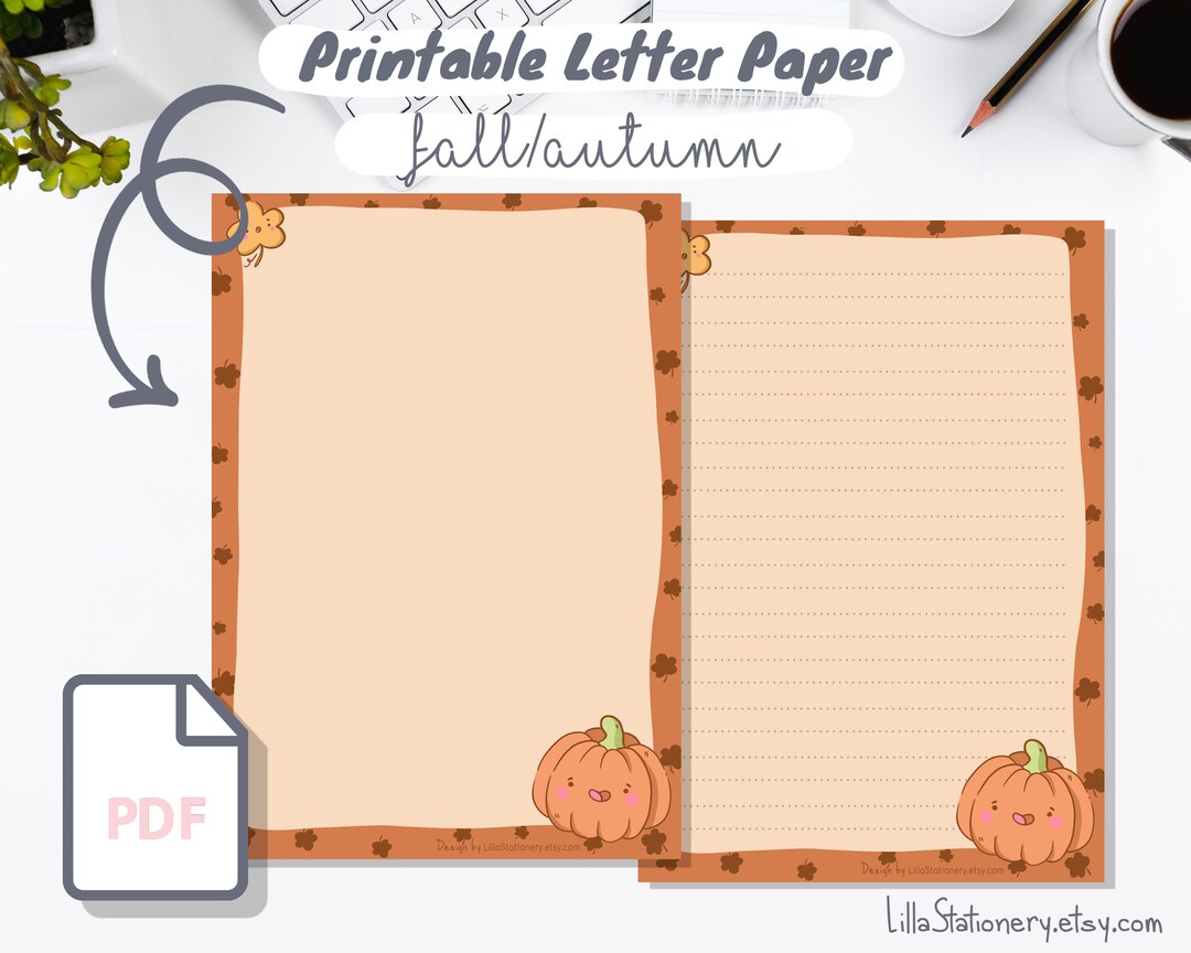 Letter Paper Printable, Printable Letter Stationery, Cute Printable ...