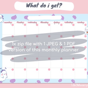 Monthly Planner Printable, Cute Ghost, 2023 Planner Printable ...