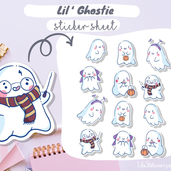 Kawaii Ghost Stickers - Etsy