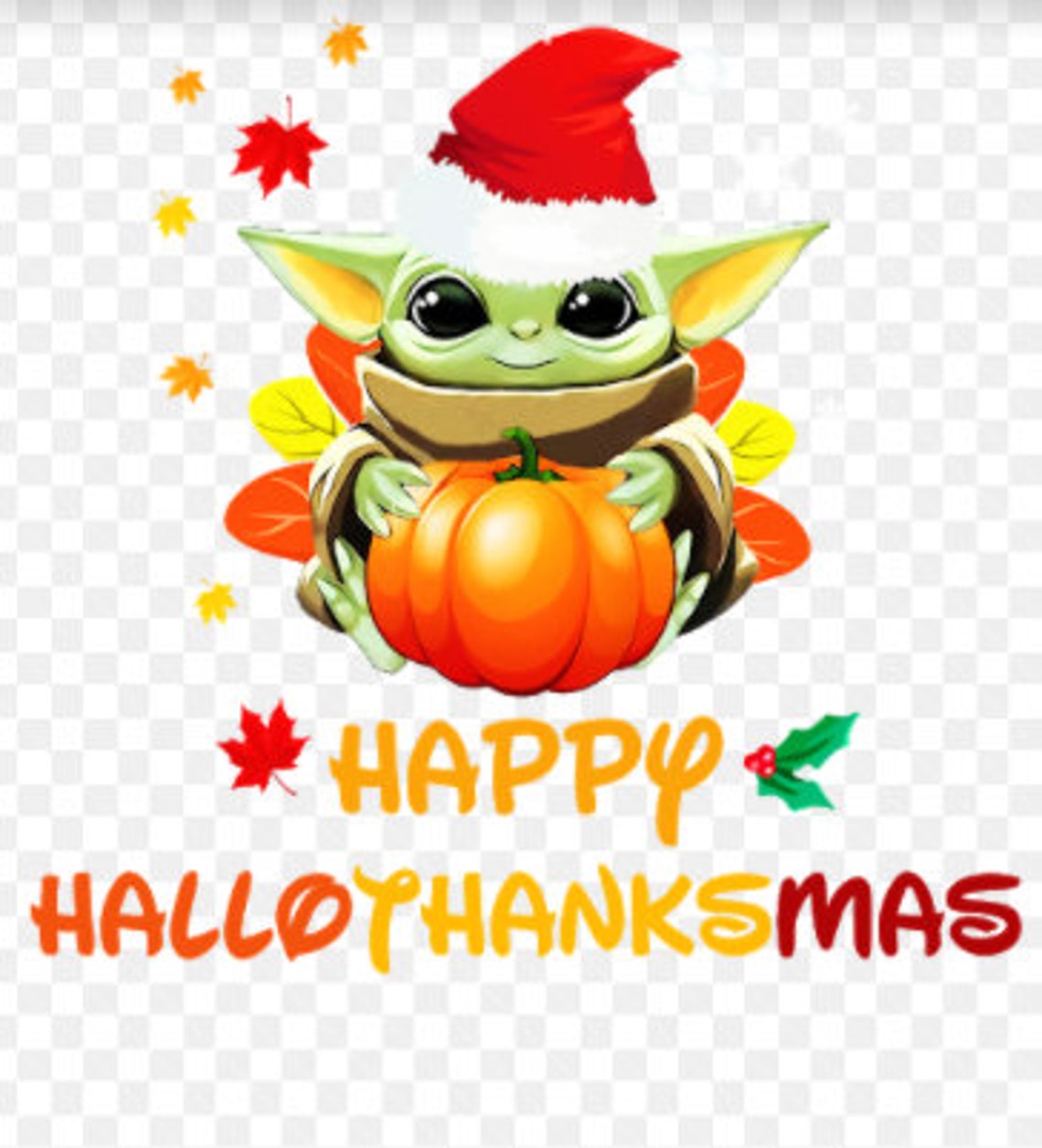 Happy hallo thanksmas T-shirt PNG Instant Download File | Etsy