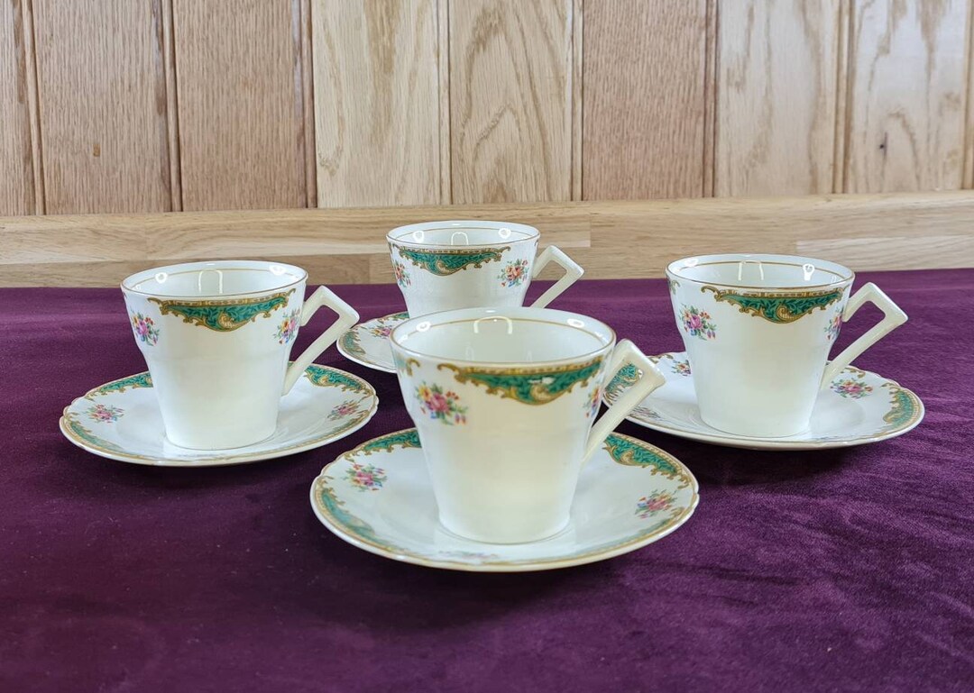 Myott, Coffee Cups and Saucers, Set of 4 - Etsy