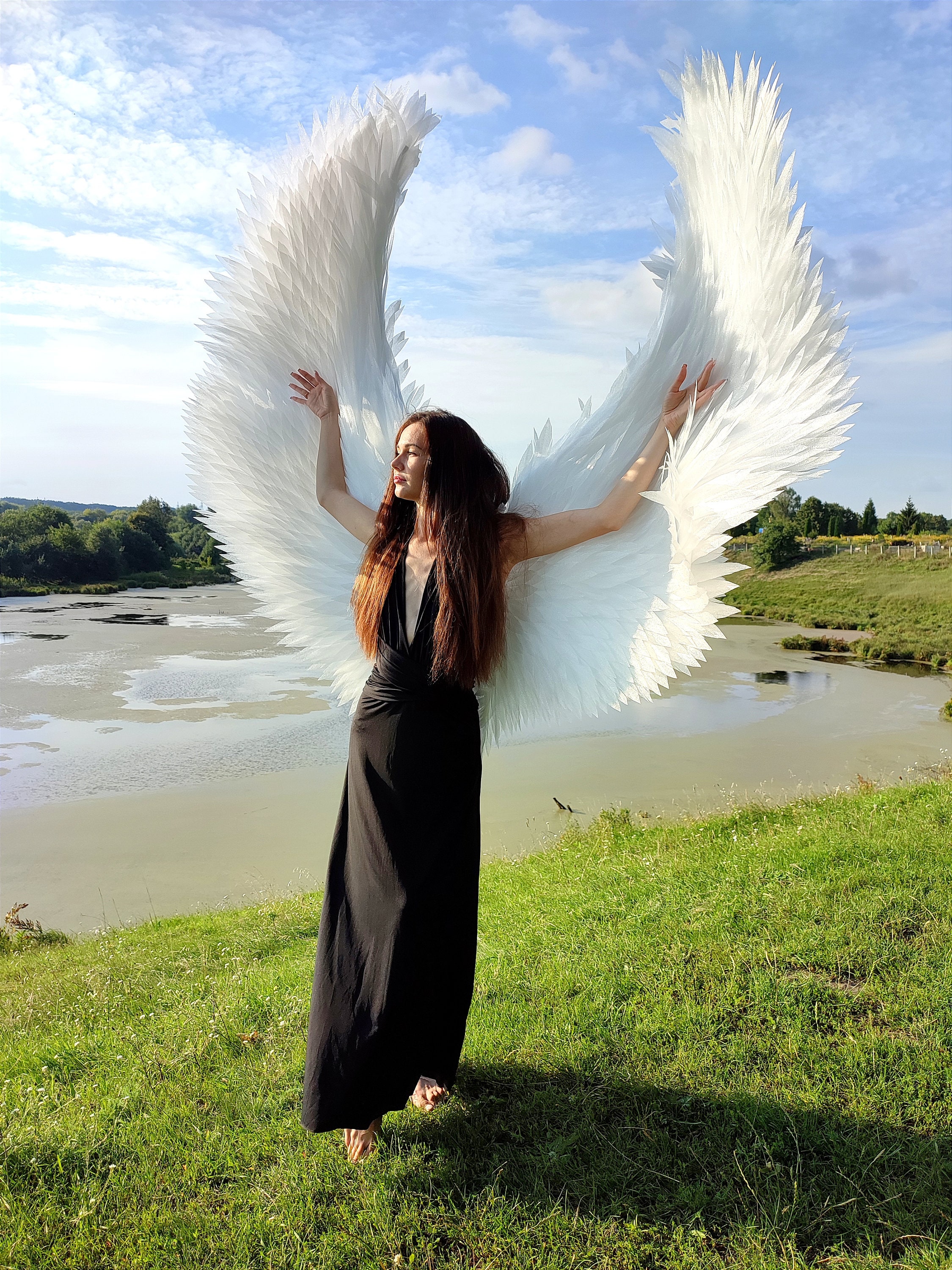 Angel Wingsraised Wings Upfluffy Light Wingsbig White - Etsy