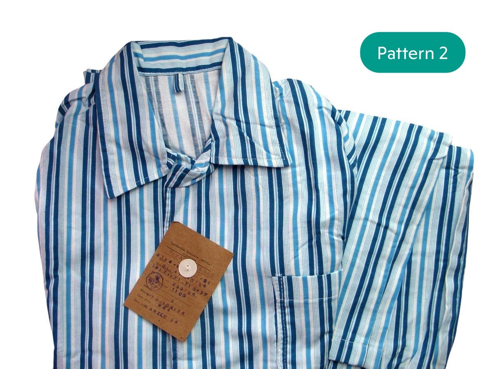 Vintage 1970s Pajamas set for men Trousers and shirt Cotton | Etsy