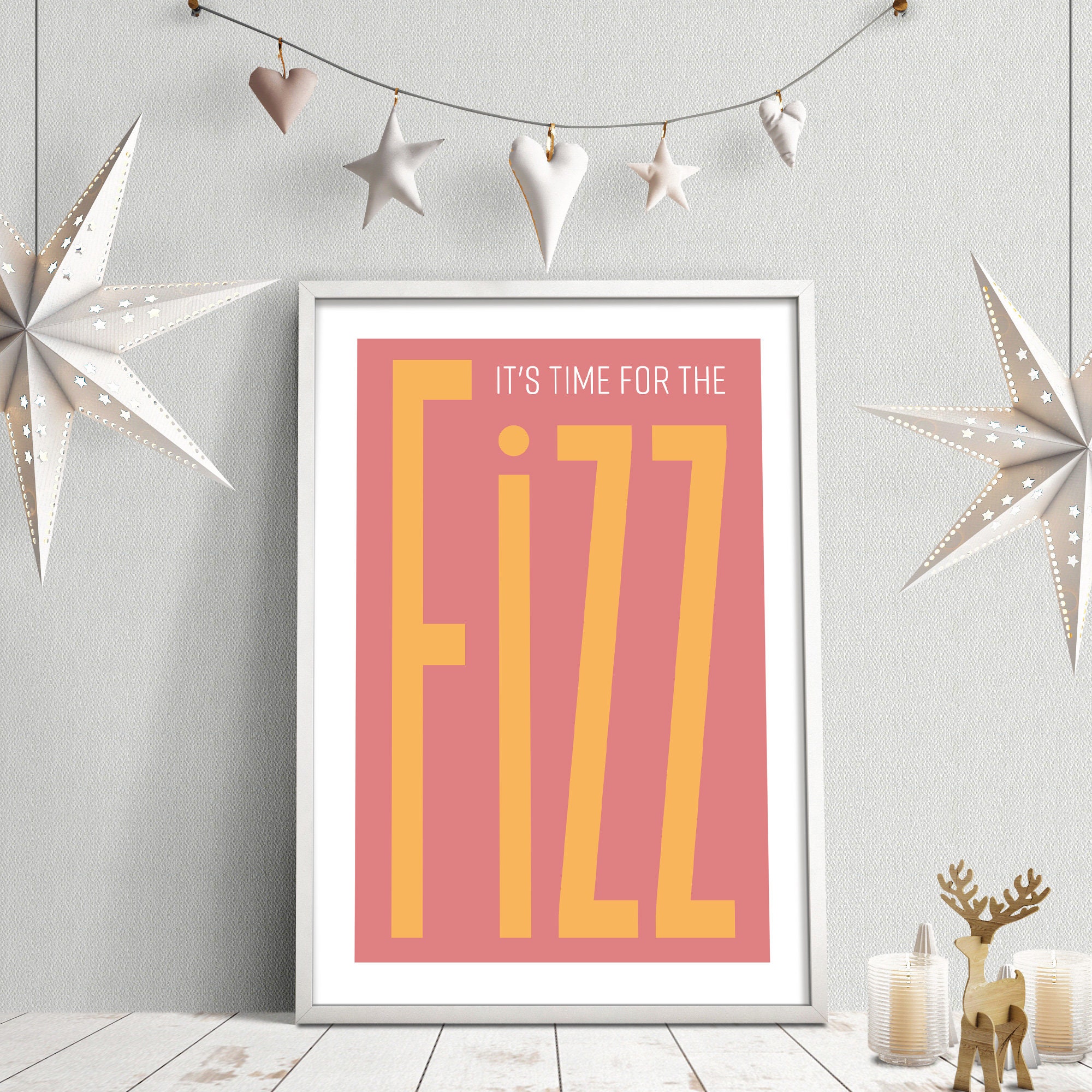 Printable Time for the Fizz Wall Art, Typography Wall Art, Printable ...