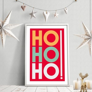 Ho Ho Ho Printable Ho Ho Ho Print, Christmas Wall Art, Christmas ...